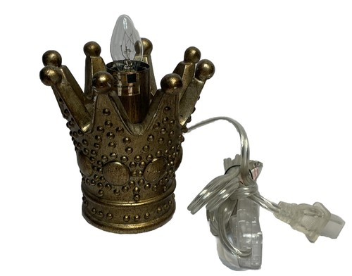 Crown Night Light Gold Table Top Lamp Baroque Victorian Princess Steam ...