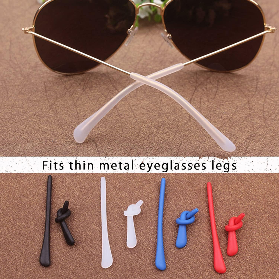 Silicone Anti-Slip Eyeglass End Tips Ear Cushions Ear Sock Pieces Tube ...