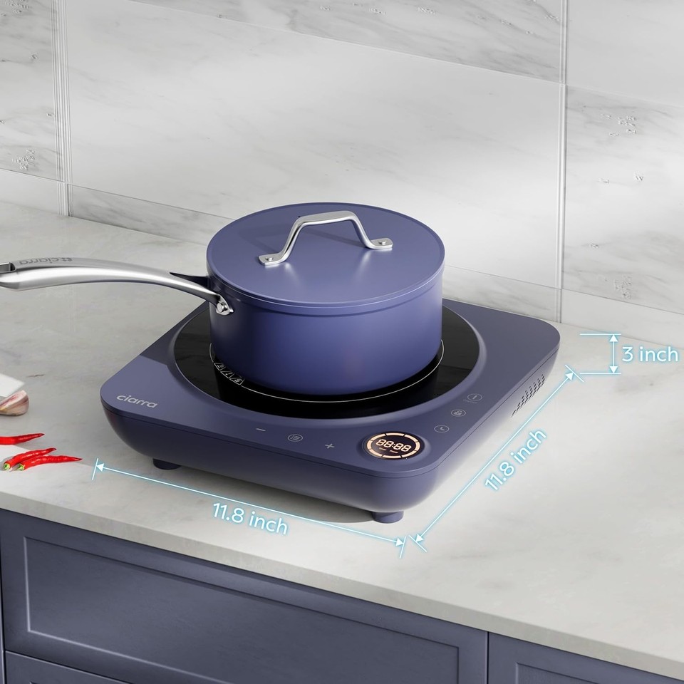 CATIH1A-M Portable Induction Cooktop Slim Single Electric Countertop ...