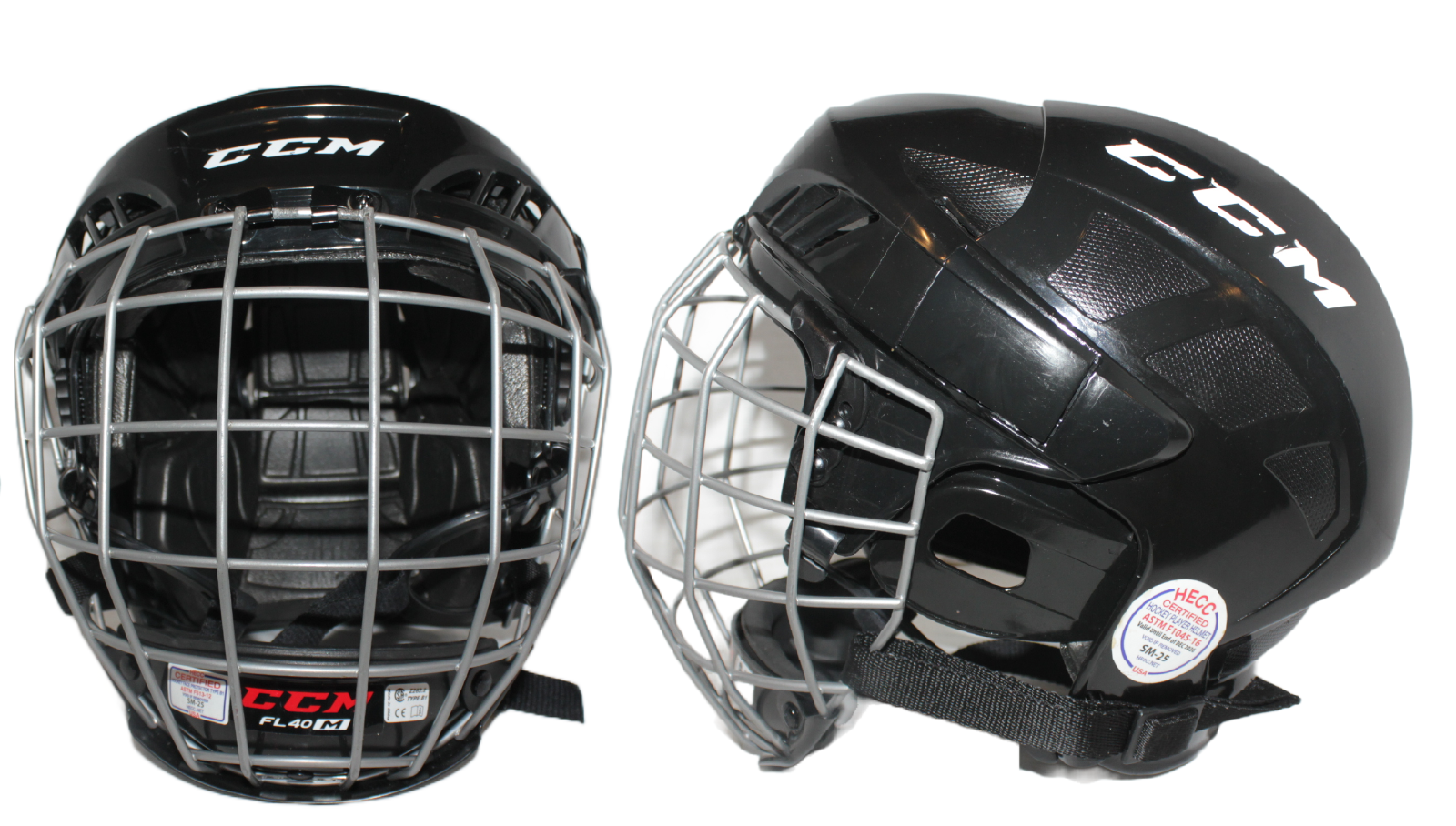 CCM Fitlite FL40 ICE Hockey Helmet Size Med 6 7/8 - 7 3/8 ", HECC 12/ ...
