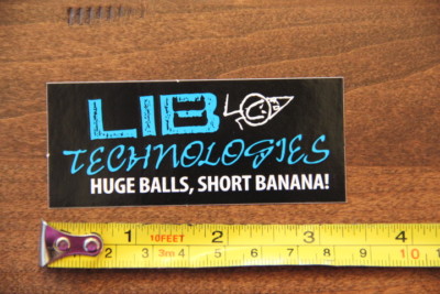 LIB TECH Snowboard STICKER Decal NEW HUGE BALLS Banana | eBay