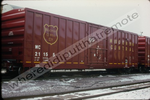 Original Slide Wisconsin Central WC 21155 Boxcar Proviso ILL 2-93 | eBay