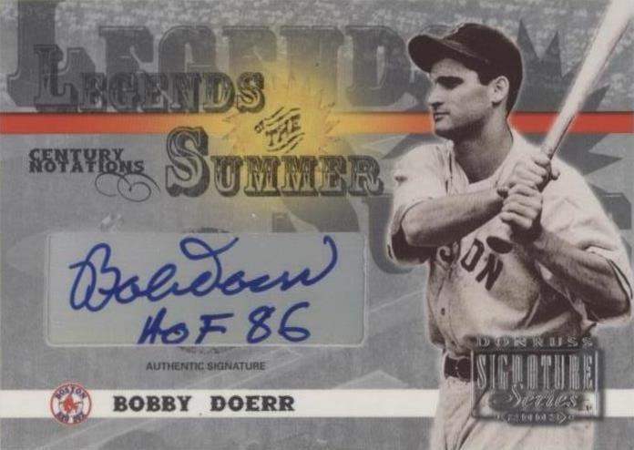 2003 Donruss Signature Series - Legends of the Summer Bobby Doerr #LS-8 ...