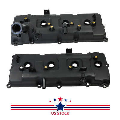 Left & Right Side Engine Valve Covers with Gasket For Nissan TITAN ...