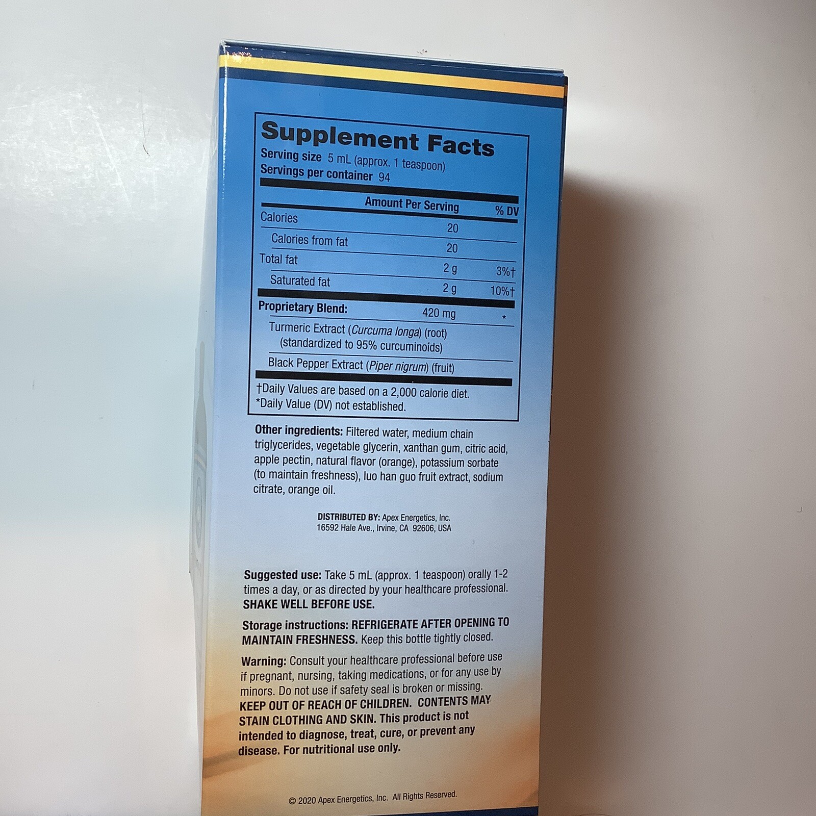 Apex Energetics Turmero-XL Active K-109 Dietary Supplement - 16 fl oz ...