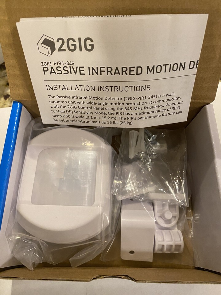 2GIG-PIR1-345 Passive Infrared Motion Security Detector Go Control ...