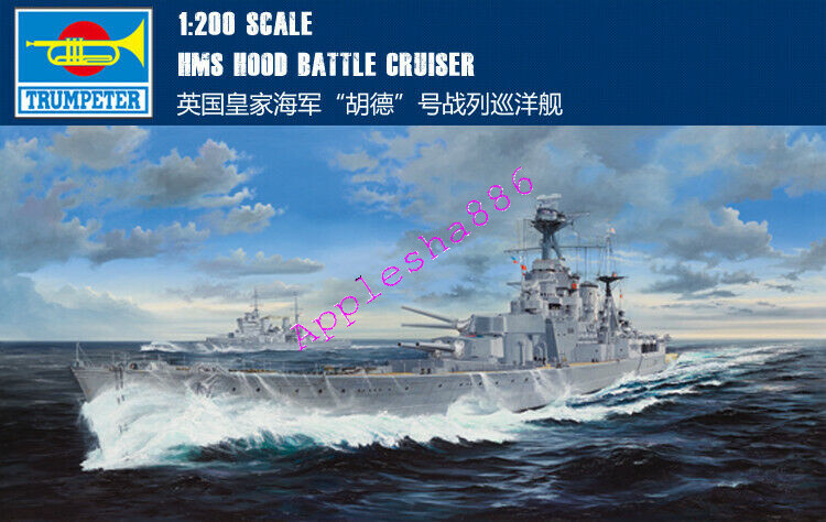 trumpeter 03710 1/200 HMS HOOD BATTLE CRUISER ship model kit 2020 ...