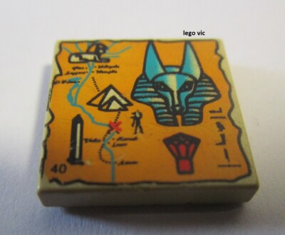 Lego 3068px19 Tan Tile 2x2 Map Orange and Hierogly Adventurers 5978 ...