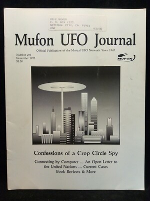 UFO Journal Mutual UFO Network MUFON Aliens Issue Number 295 November ...