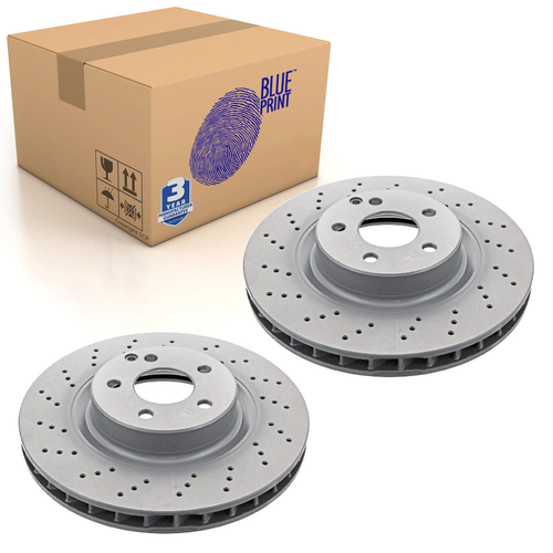 Pair of Front Brake Disc Fits Mercedes-Benz OE 2304210812 Blue Print ...