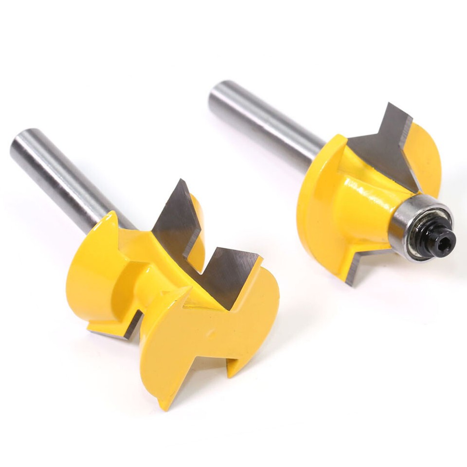 2pcs 8mm Shank Tongue and Groove Edge Banding Router Bit Set | eBay