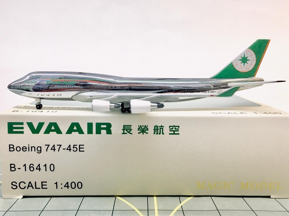 Magic / Gemini Scale 1:400 Eva Air Boeing 747-45E "Chrome Sample" B ...