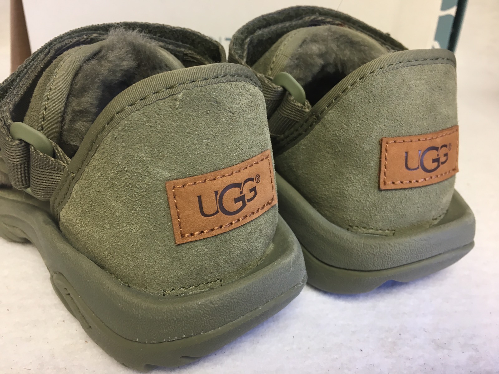 TEVA UGG COLLAB Burnt Olive SHEEPSKIN STRAPPY SANDALS multiple sizes ...