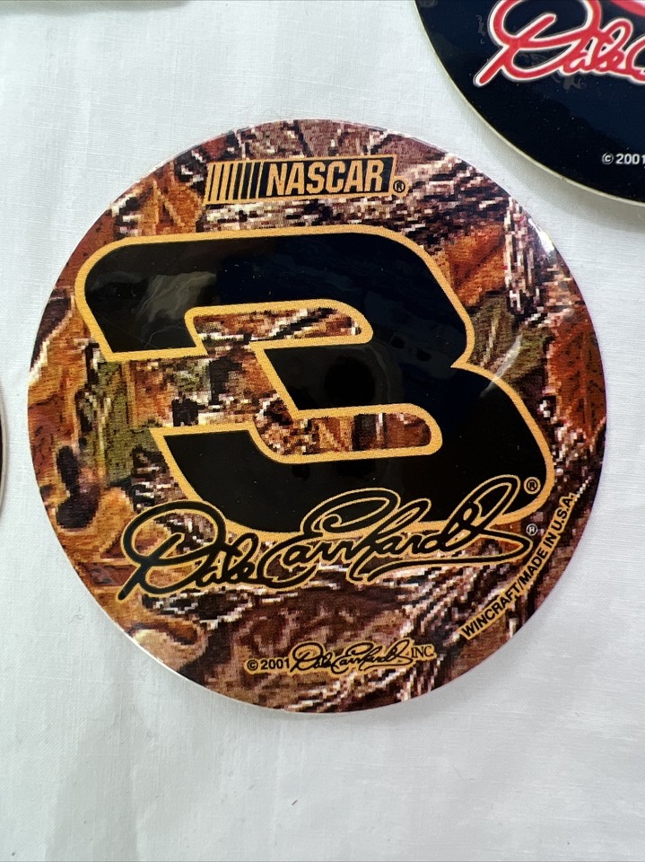 NASCAR Dale Earnhardt SR #3 Logo 3" ROUND STICKER LOT of 5 Black Camo ...