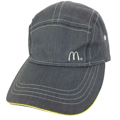 McDonalds 5 Panel Hat Employee Crew Work Fast Food Logo Uniform Apparel ...
