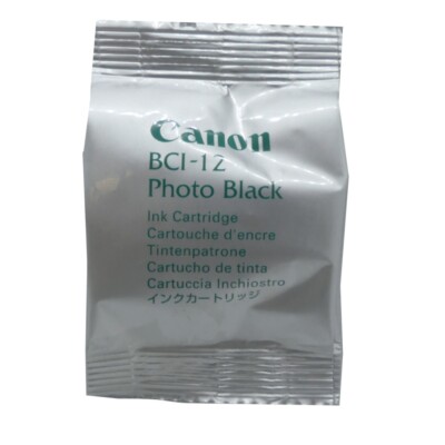 Original Canon Ink Cartridge BCI-12 Photo Black for Bjc 55 85 Blister ...