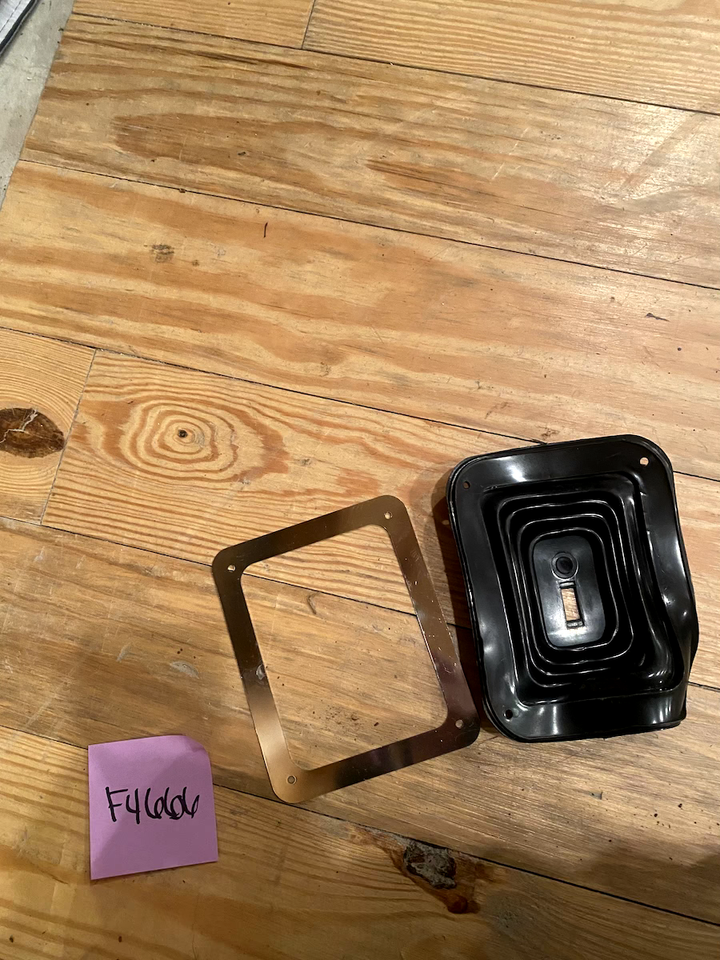 HURST RUBBER SHIFTER BOOT CHROME PLATE 5-5/8 X 6X3/4 CHEVY FORD MOPAR ...