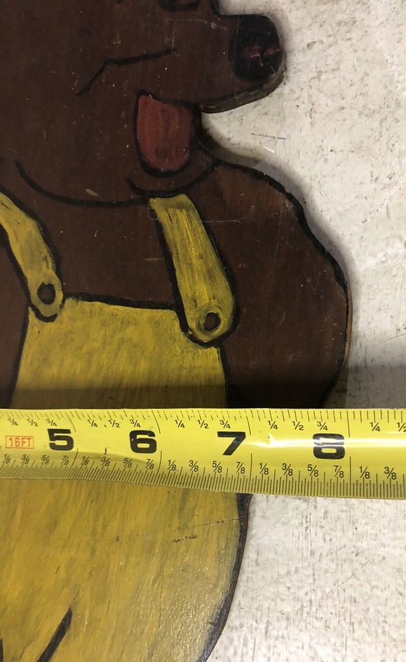 Set Of Vintage Three Little Pigs Wood Cutouts Hand Painted Wall Plaques ...