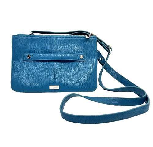THIRTY ONE Jewell Crossbody Purse Teal Faux Leather Handbag Adjustable ...