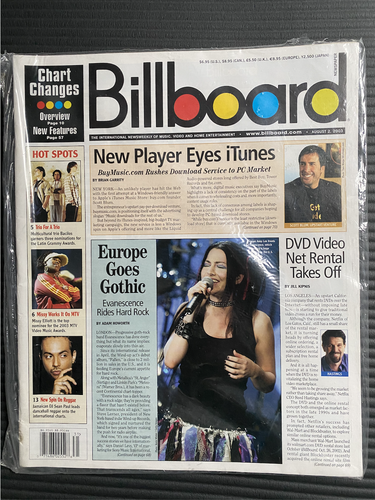 Terminator, iTunes, Billboard Magazine August 2 2003 | eBay
