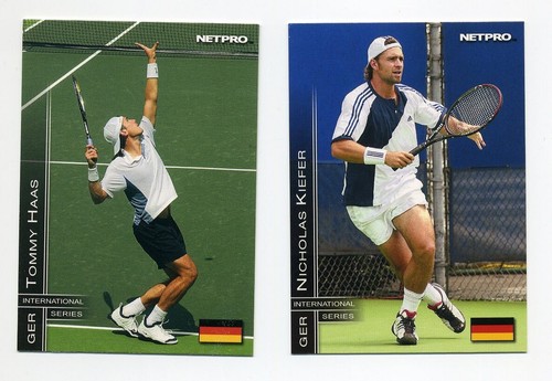 2003 Netpro Intl - Two Tennis Cards Tommy Haas & Nicolas Kiefer Germany ...