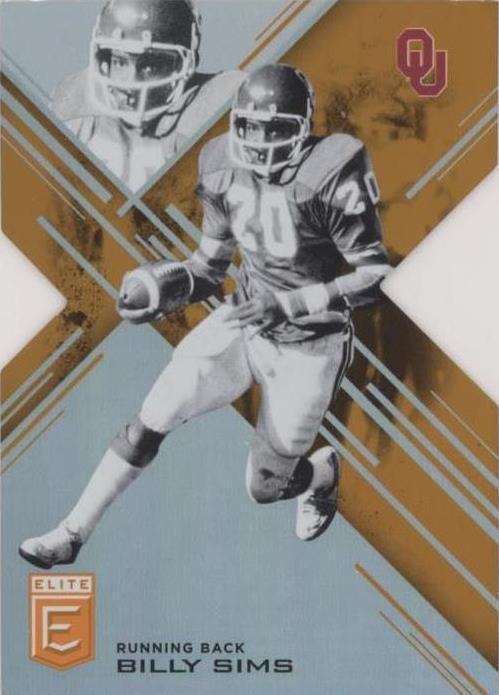 2017 Panini Elite Draft Picks - Billy Sims #12 Status Orange Die-Cut ...