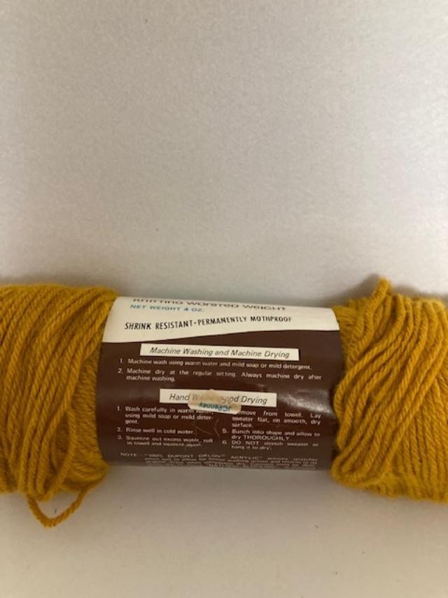 Dupont Orlon Acrylic Yarn - Gold Yellow - # 70 - 4 oz - New Skein ...