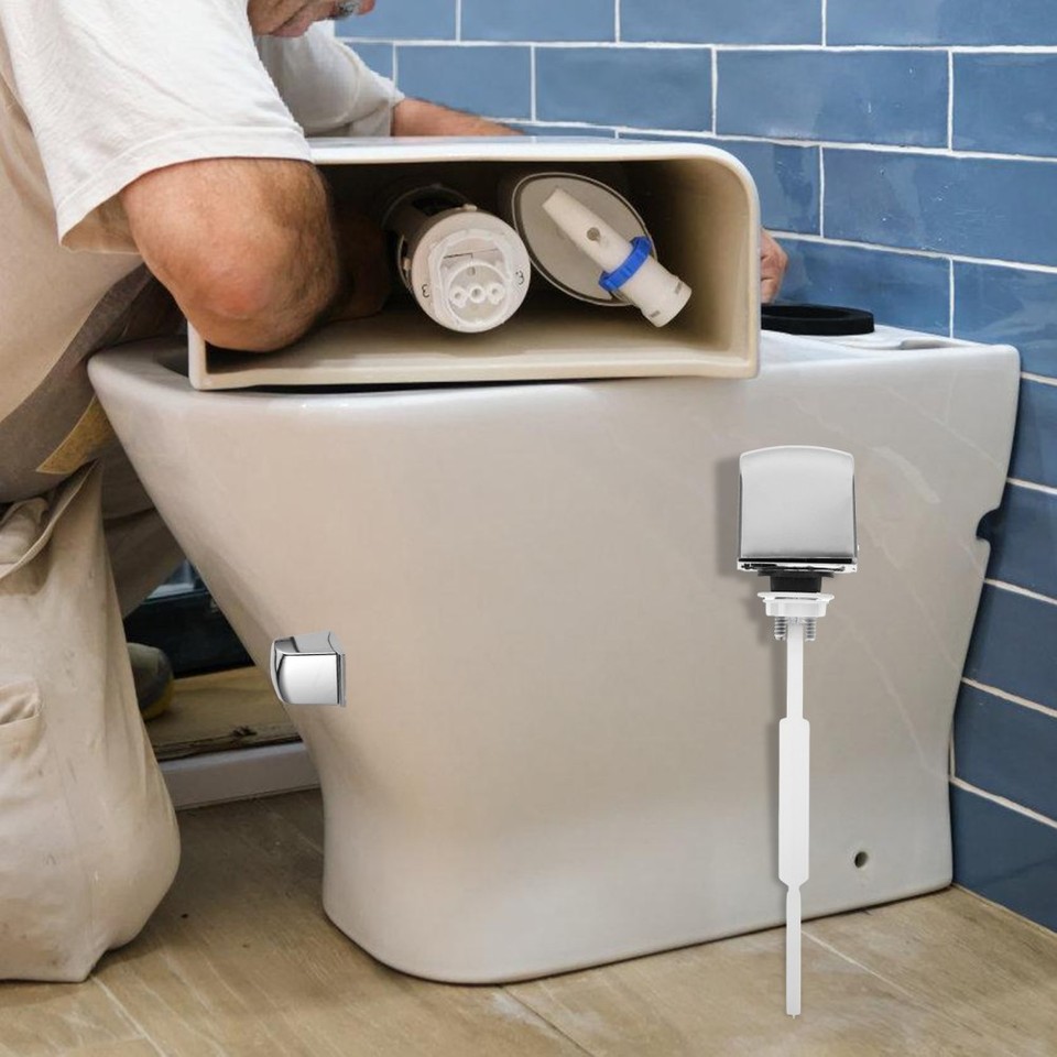 Toilet Water Tank Push Button Repairing Replacement Flush Plastic | eBay UK