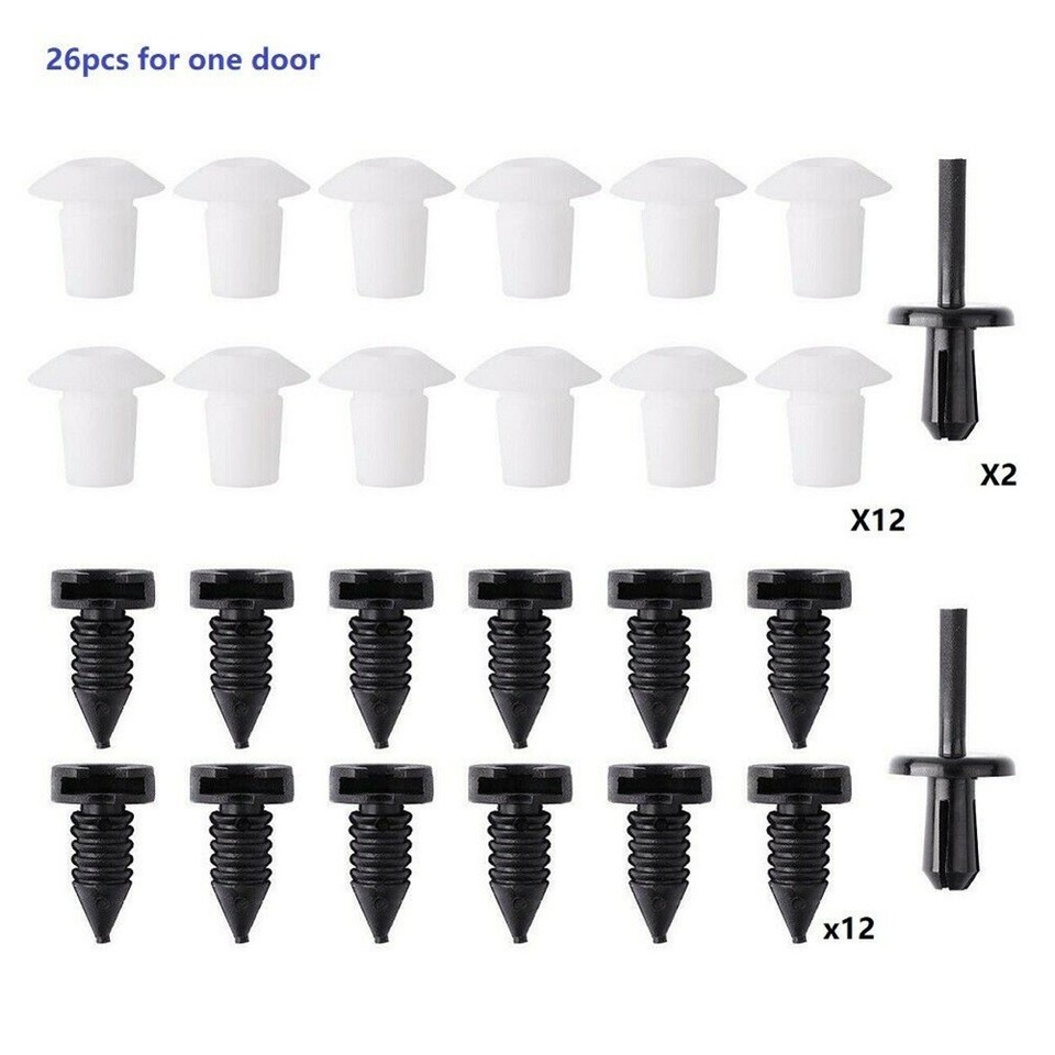 For Defender Door Card Trim Clips Fasteners Set of 26 Clips | eBay UK