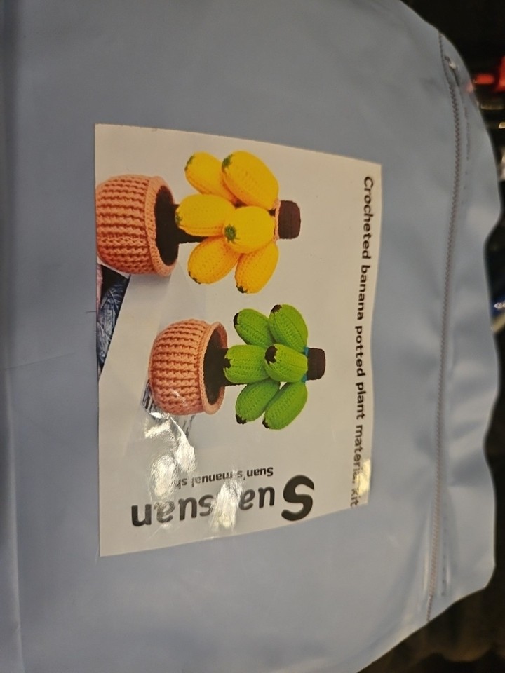 Suansuan Crocheted Banana Plants Artificial Potted Plants | eBay