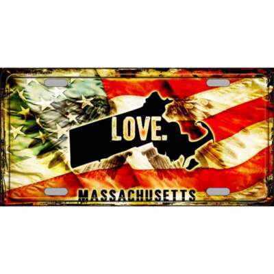 Massachusetts Love Novelty Metal License Plate Tag LP-8607 | eBay