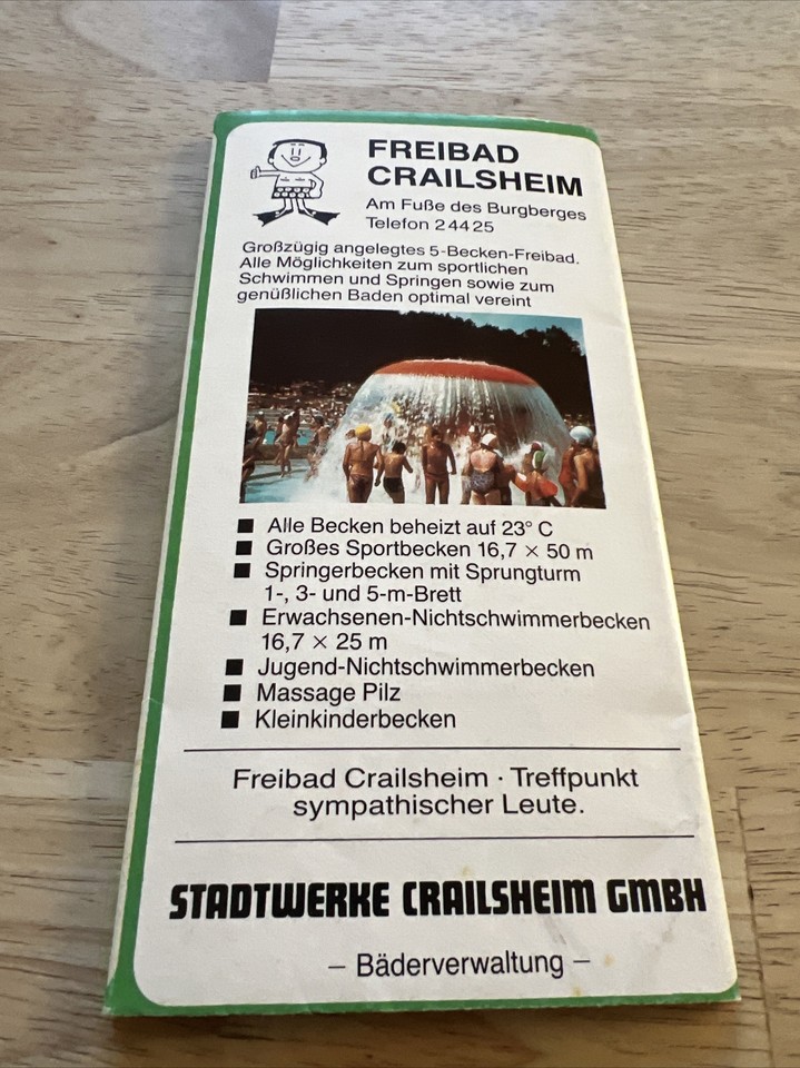 Vintage Germany Stadtplan Crailsheim Map | eBay UK