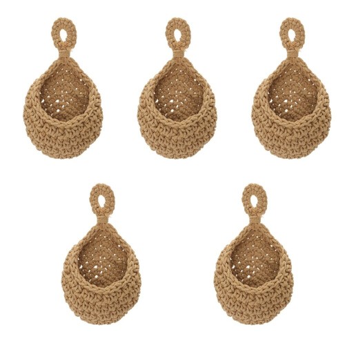 5 PCS Obstkorb Aus Baumwollseil Hängend Wand-Obstkorb Hängender ...