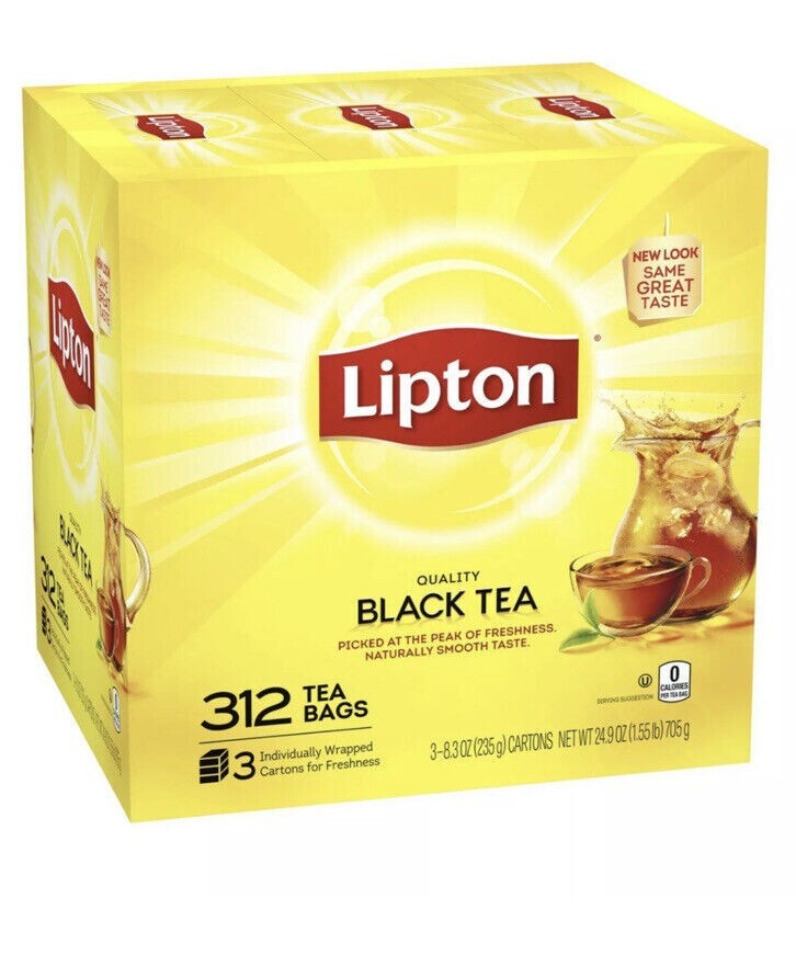 Lipton Original Black Tea Bags, 312-count Healthy beverage drink Iced ...