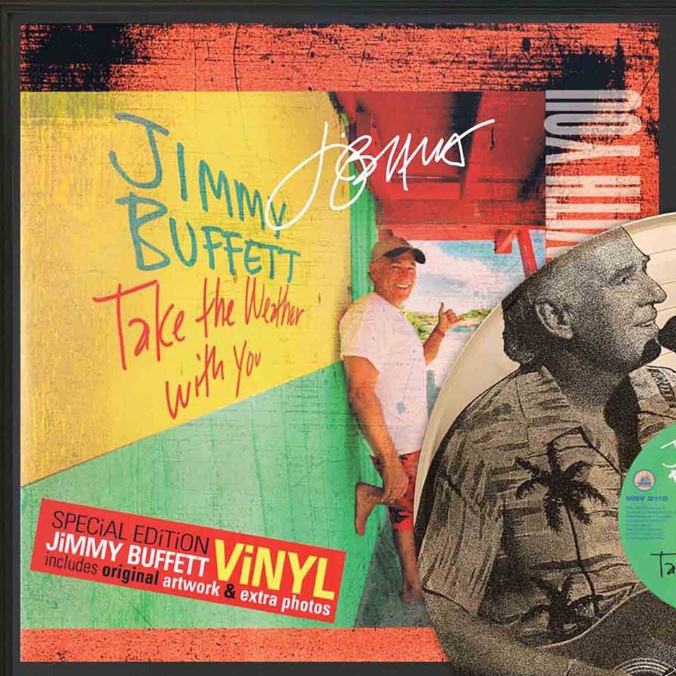 Jimmy Buffett Take The Weather With You Framed Laser Etched Picture LP ...