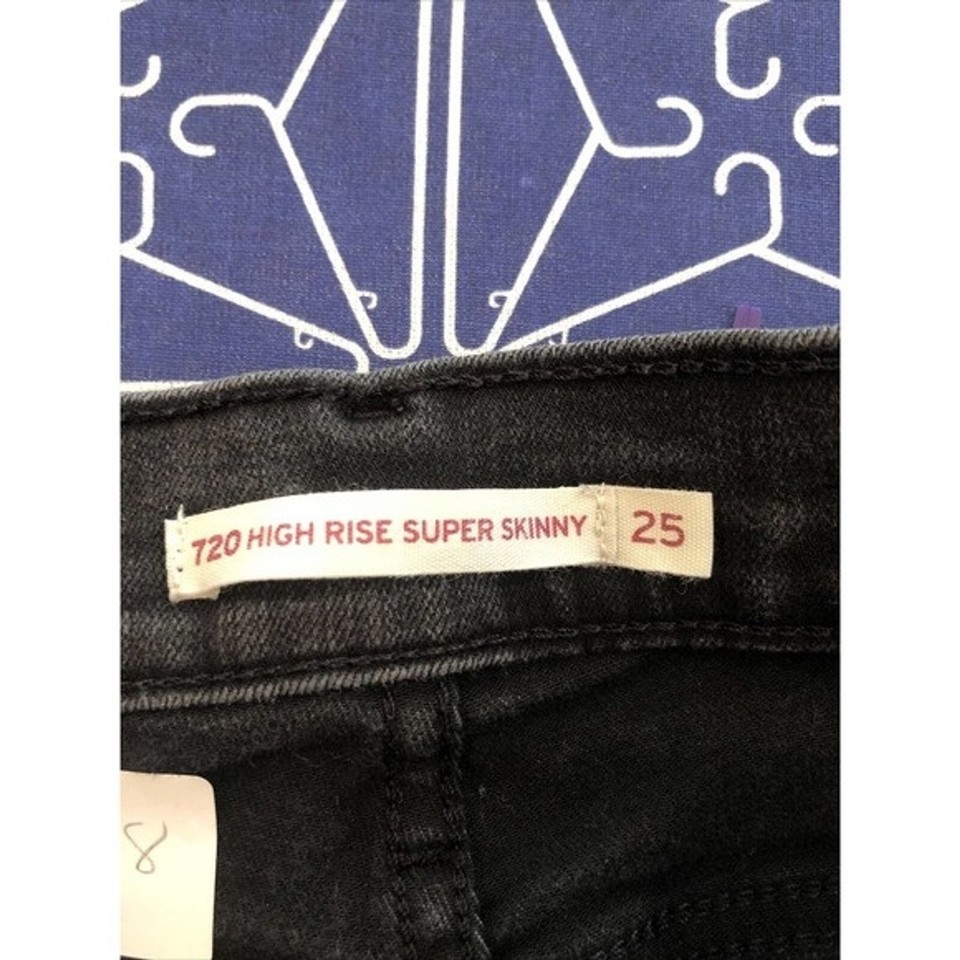Levi’s Skinny Jeans Black Size 25 High Rise Stretch Denim 28 Inseam ...