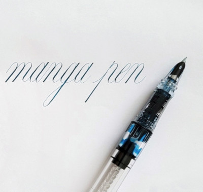 Flex Nib Piston Filled Manga Fountain Pen with Semi Flexible Maru Dip ...