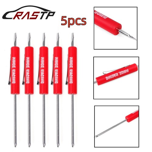 5PCS Mini Pocket Screwdriver Flat Tip w/ Magnet and Clip Phillips ...