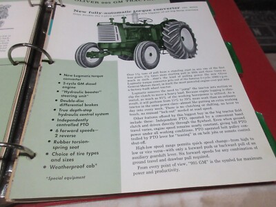 RARE Oliver 995 GM Farm Tractor Sales Sheet 2 Page | eBay