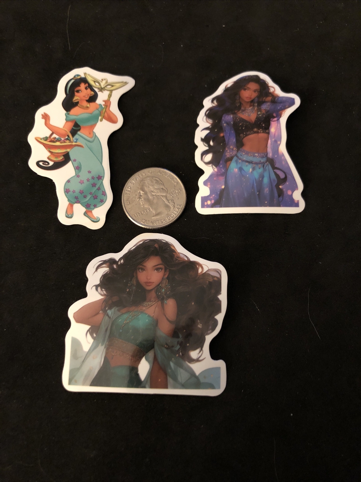 Disney Stickers - Disney Aladdin Lot of 3 Jasmine Stickers. | eBay