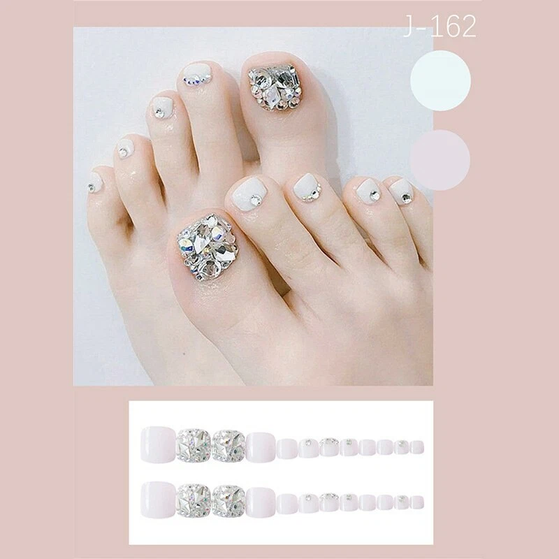 Cute Nail Designs With Rhinestones For Toes