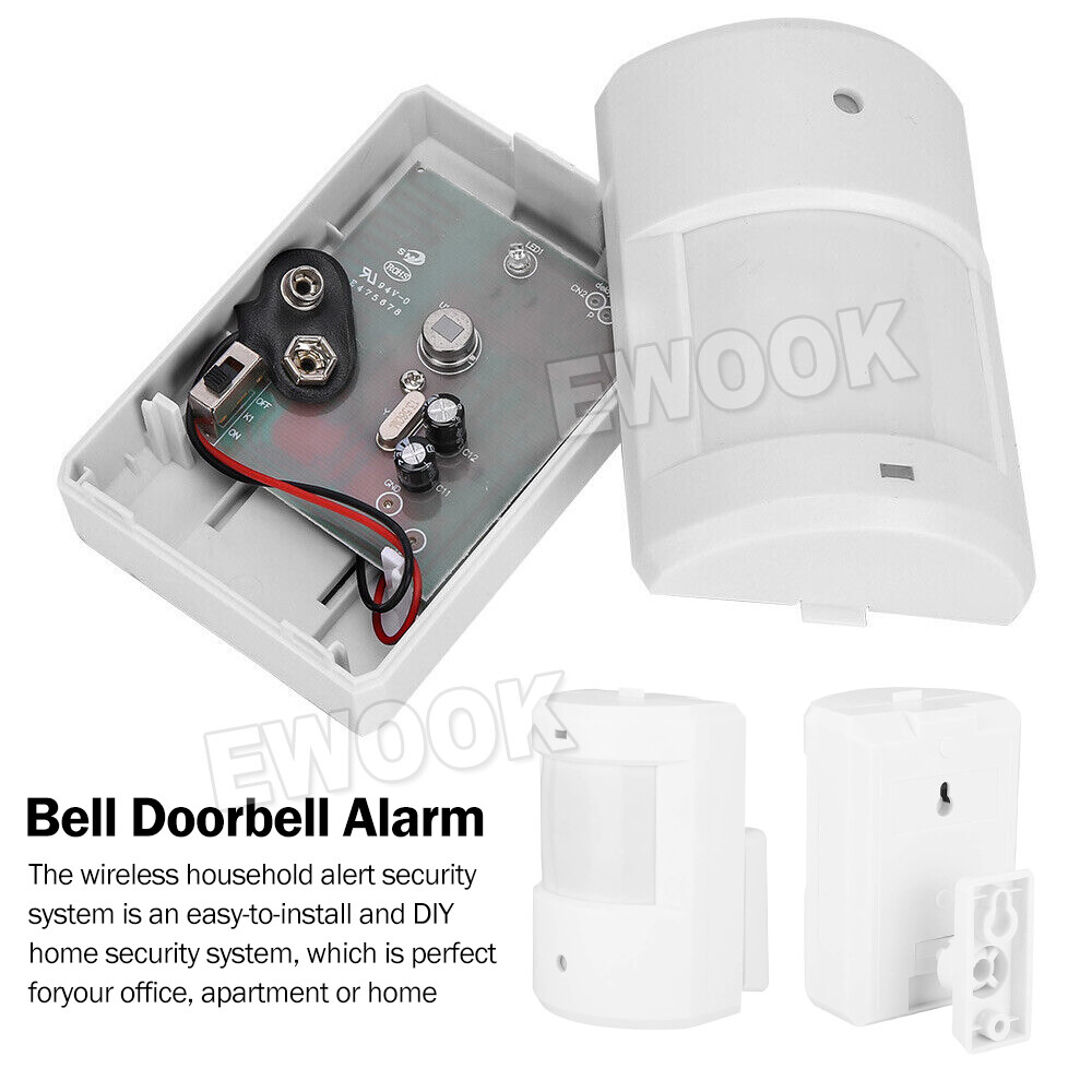 Restaurant Shop Door Entry Wireless PIR Motion Sensor Door Chime Door ...