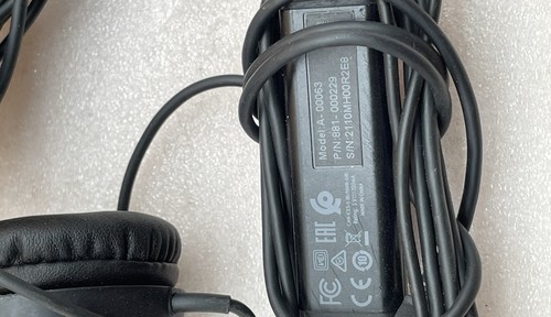 Logitech A-00063 USB Wired Headset Black 881-000229 Adjustable Mic Lot ...