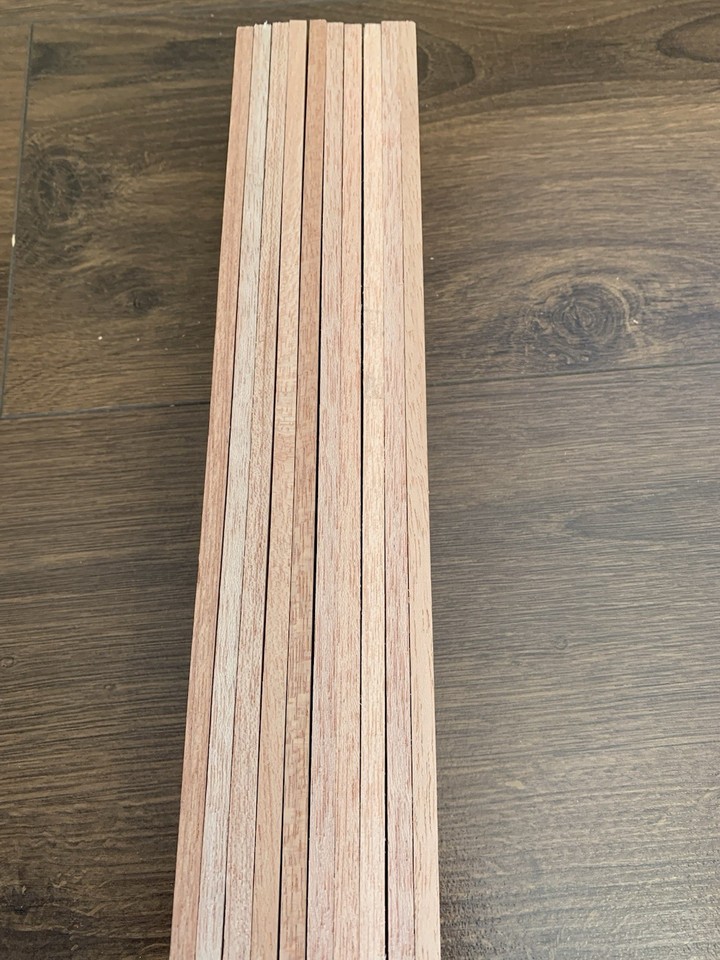 10 Meranti Hardwood Offcuts 600x45x6mm Planed Craft Blanks (oak Sapele ...