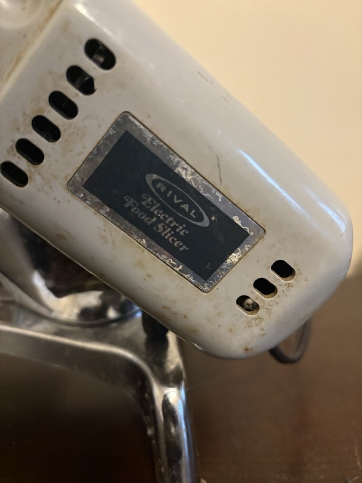 Vintage Rival Electric Meat & Cheese Slicer Model 65301 Chrome 1101E ...