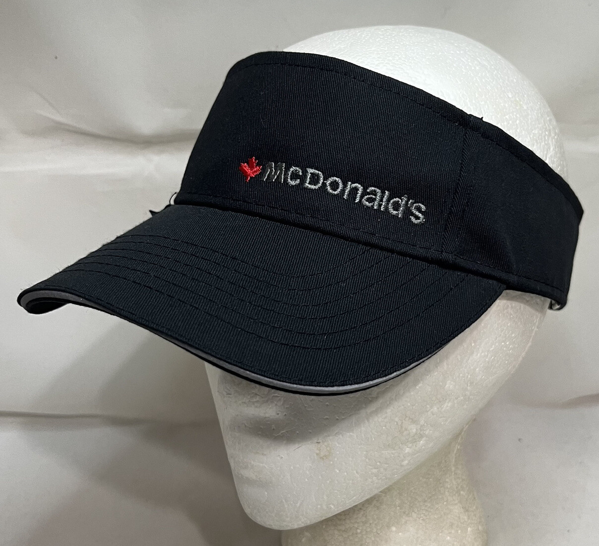 McDonalds McCafe Visor Employee Uniform Hat Fast Food… - Gem
