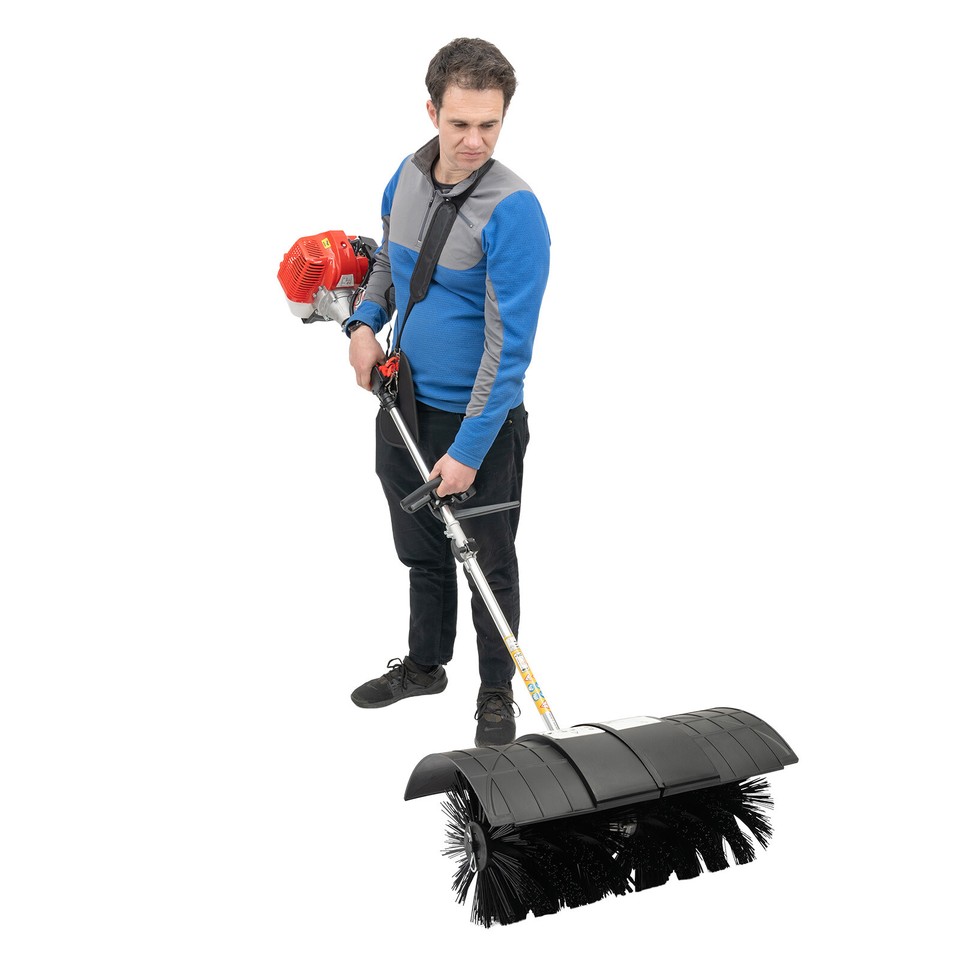 52CC Handheld Sweeper Broom Gas Power Driveway Turf Artificial Grass ...