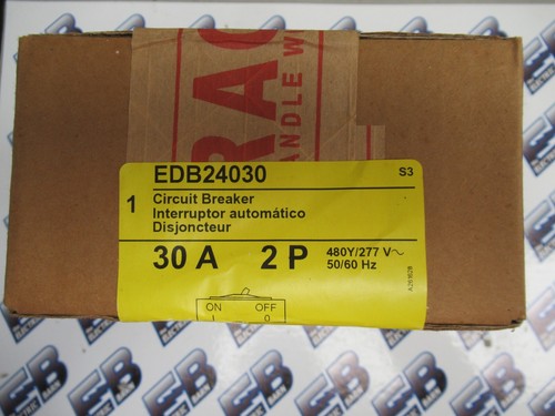 Square D EDB24030 Circuit Breaker 30 Amp 480 Volt 2 Pole 18K -NEW-B | eBay