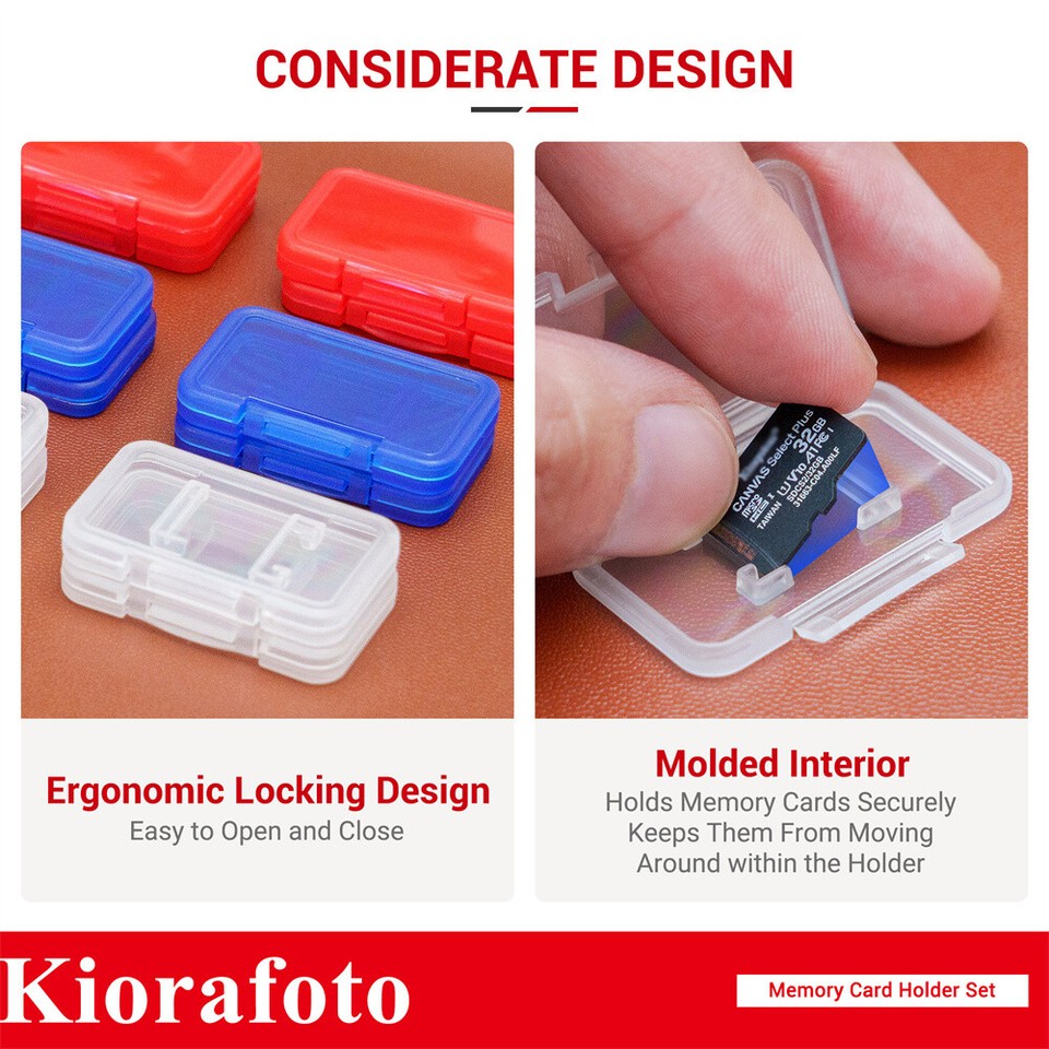 18PCS Clear Plastic Micro SD Card Case Holder Memory Card MicroSD TF ...