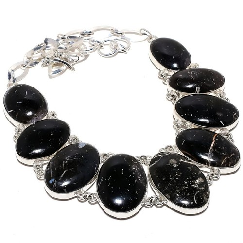 Natural Colus Fossil Turritella Gemstone 925 Sterling Silver Necklace ...